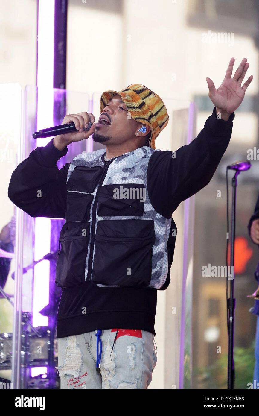 Chance The Rapper on stage for NBC Today Show Concert Series with ...