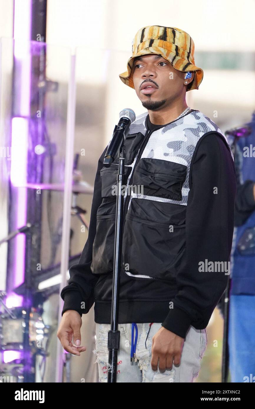 Chance The Rapper on stage for NBC Today Show Concert Series with ...