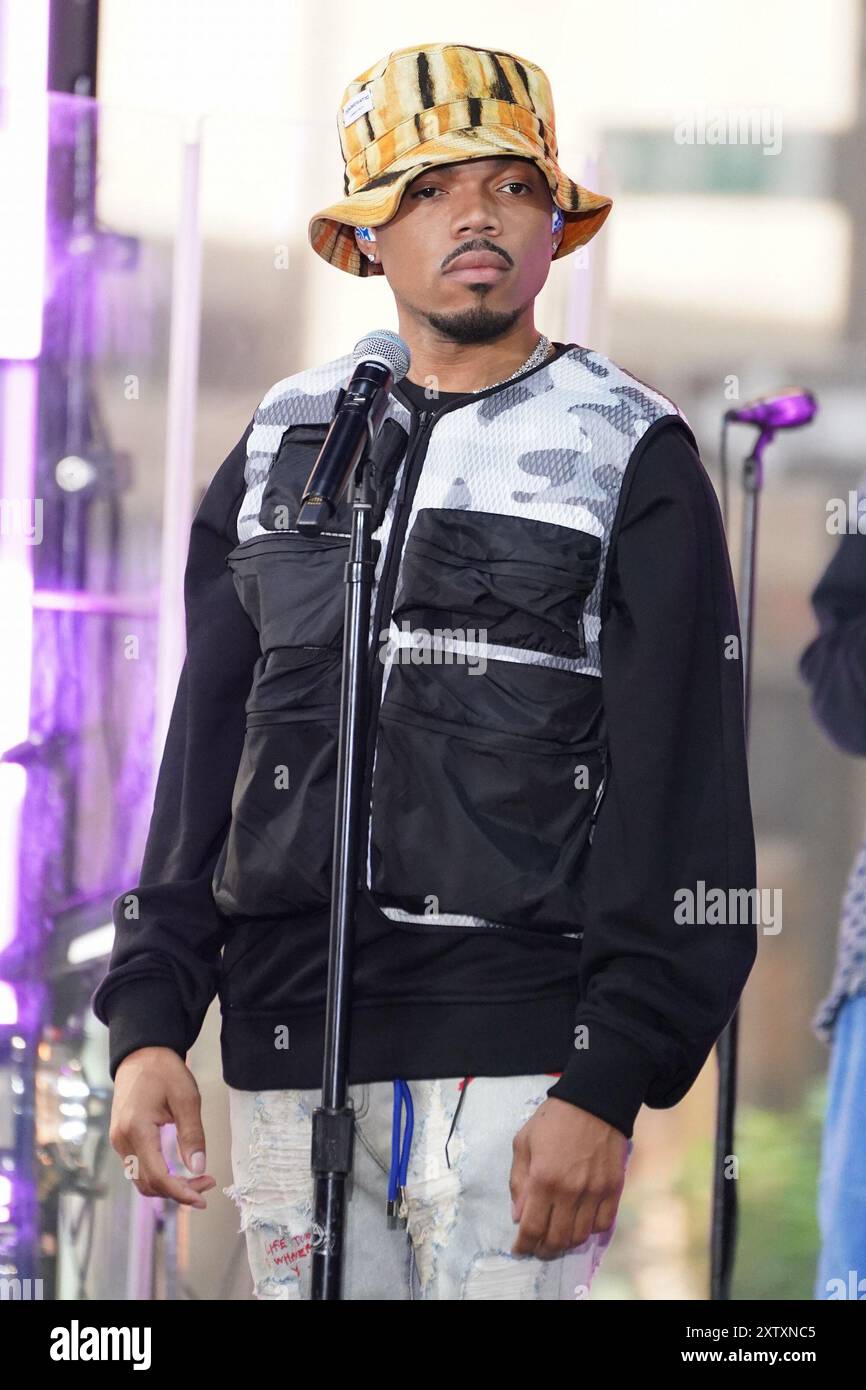 Chance The Rapper on stage for NBC Today Show Concert Series with ...
