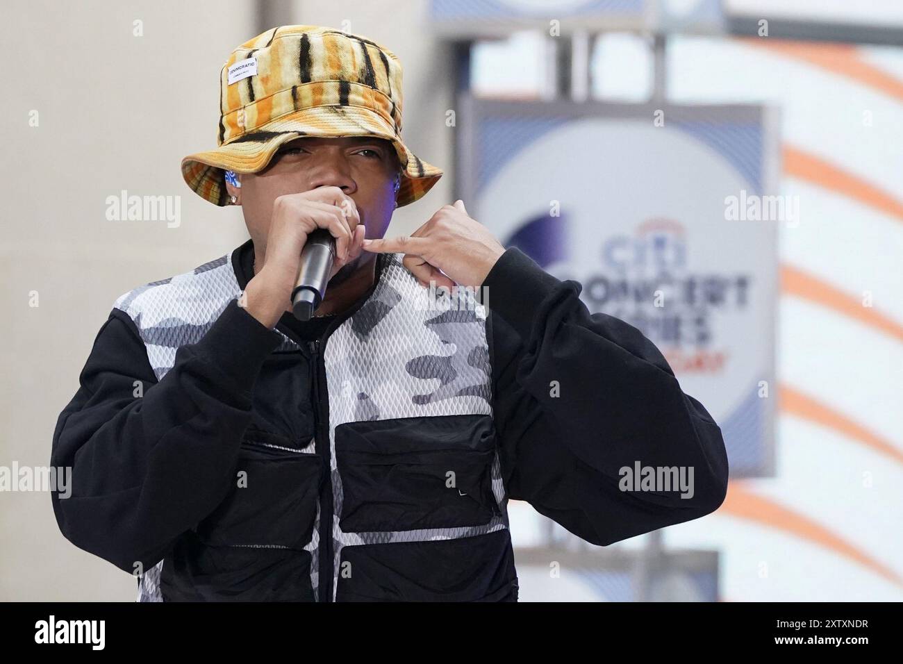 Chance The Rapper on stage for NBC Today Show Concert Series with ...