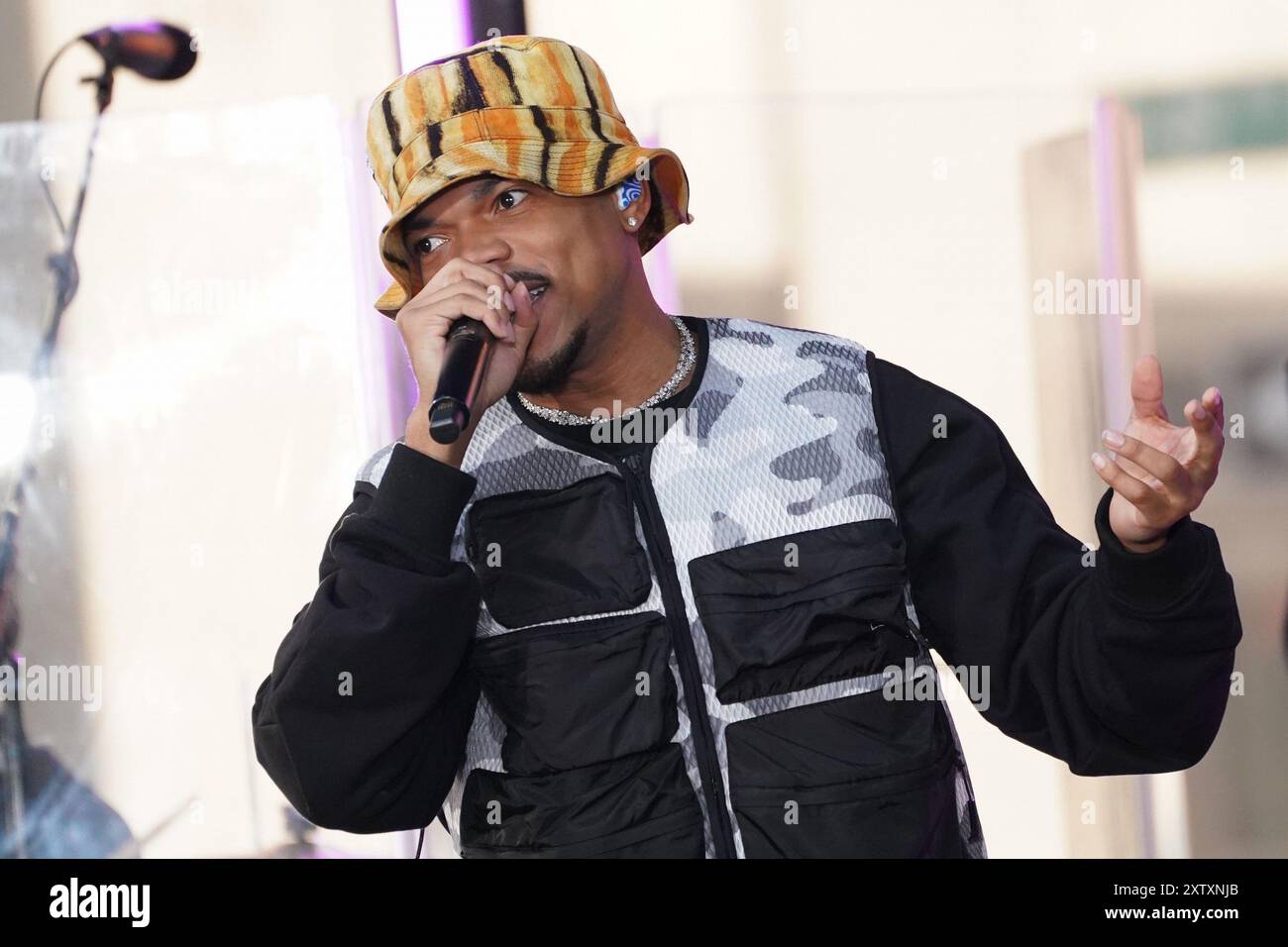 Chance The Rapper on stage for NBC Today Show Concert Series with ...
