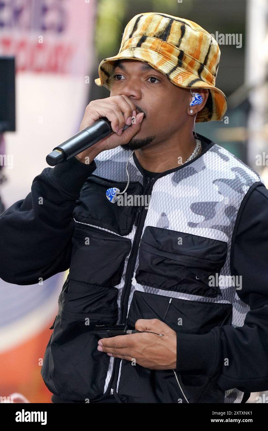 Chance The Rapper on stage for NBC Today Show Concert Series with ...
