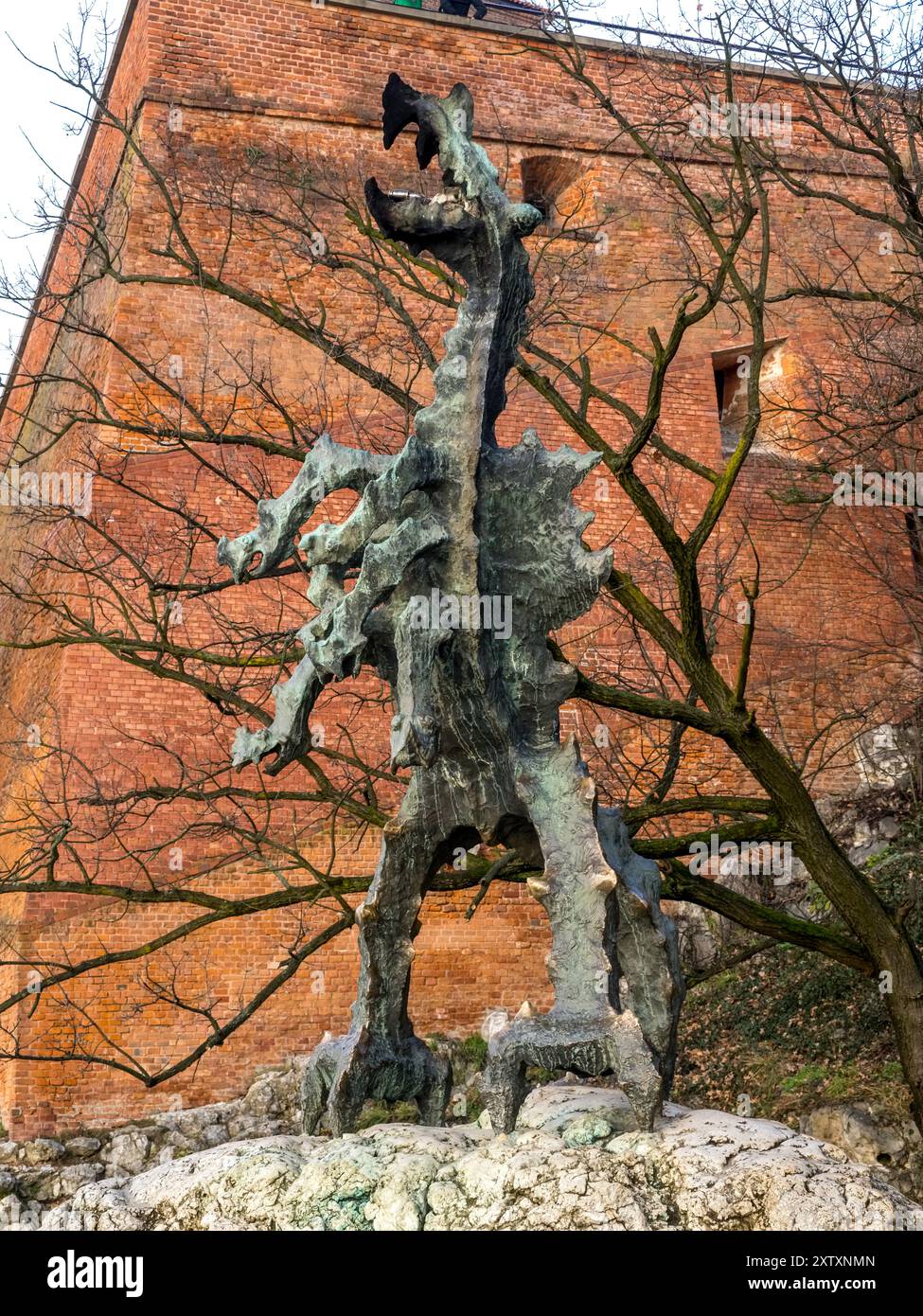 Wawel Dragon Statue, Krakow, Poland by Bronisław Chromy Stock Photo - Alamy