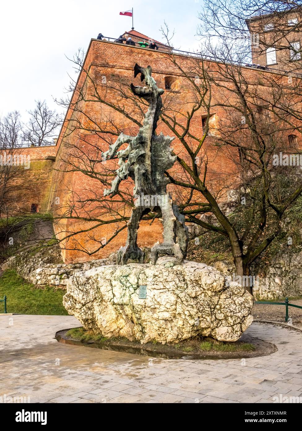 Wawel Dragon Statue, Krakow, Poland by Bronisław Chromy Stock Photo - Alamy