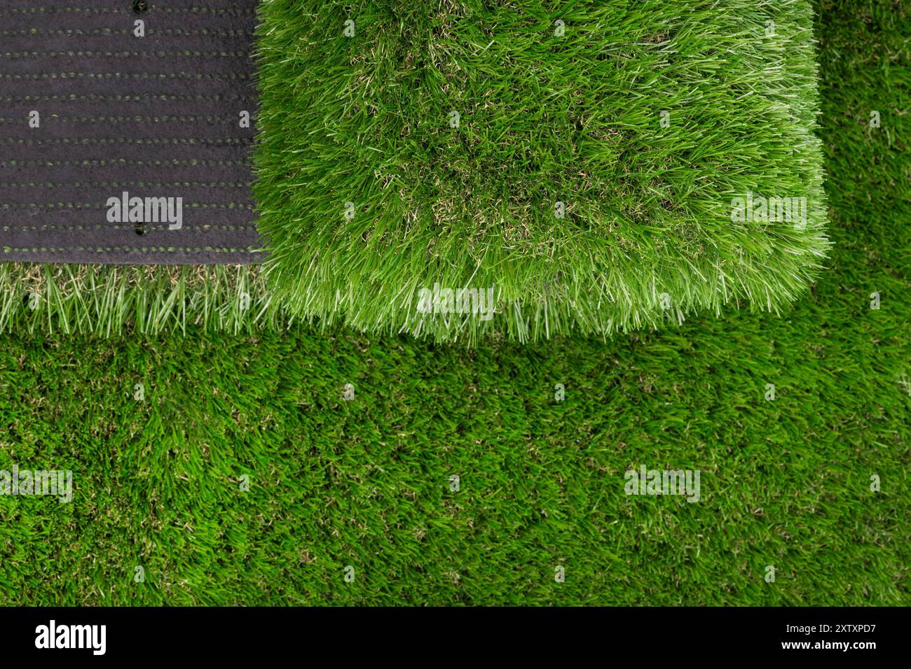 Synthetic Grass Turf Layers Showing Backing and Grass Fibers Stock ...
