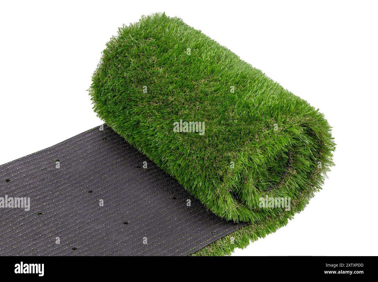 Roll of Synthetic Grass Turf on White Background Stock Photo - Alamy