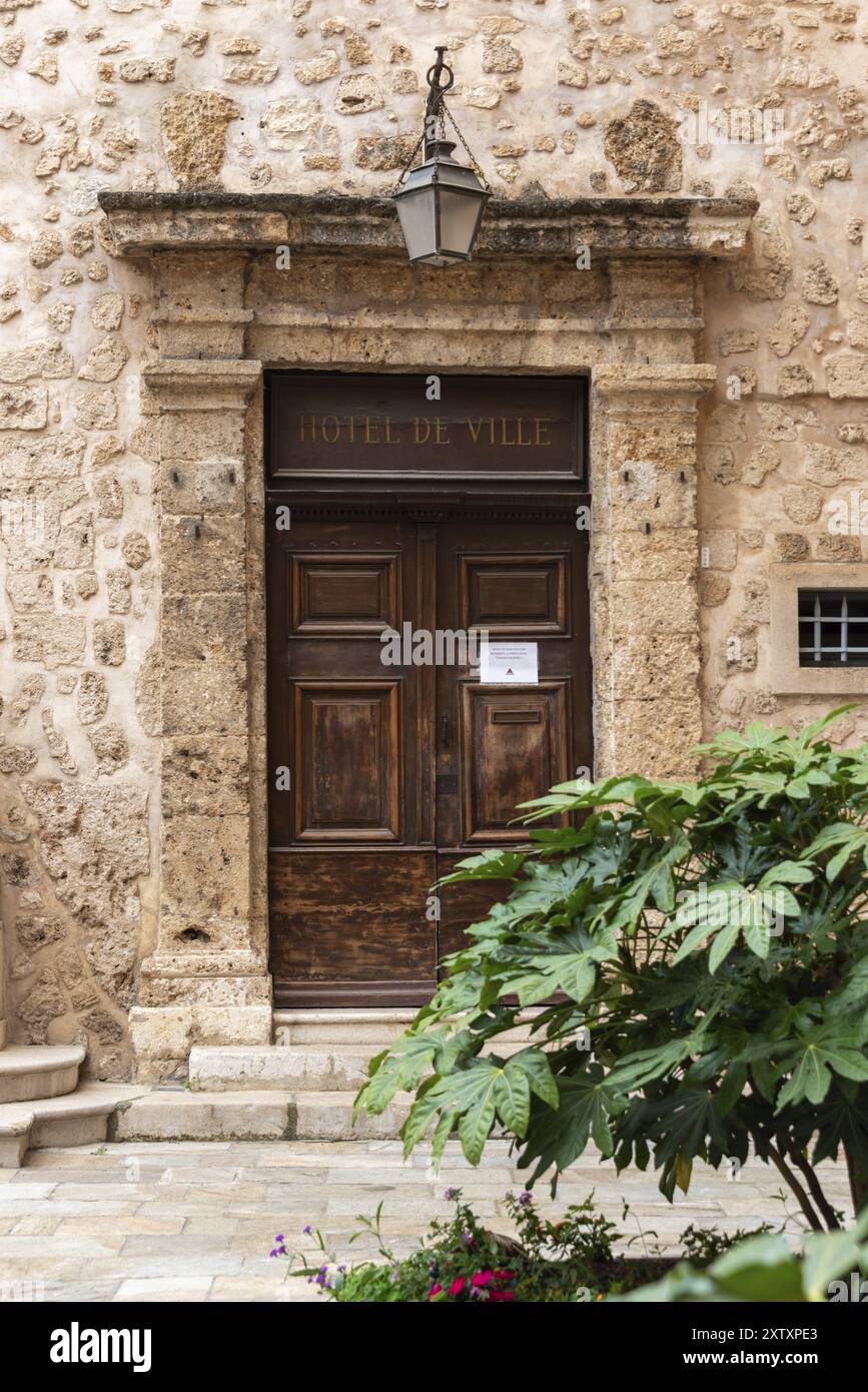 Historic town hall in the old town centre of Grasse, Departement Alpes ...