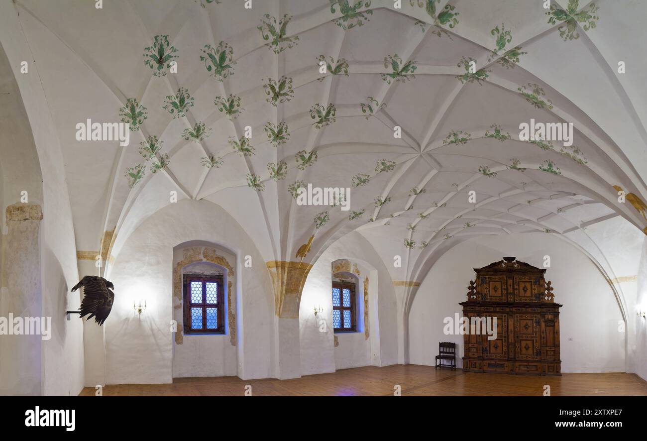 Lauenstein Castle in the Ore Mountains, Bird Hall Stock Photo - Alamy