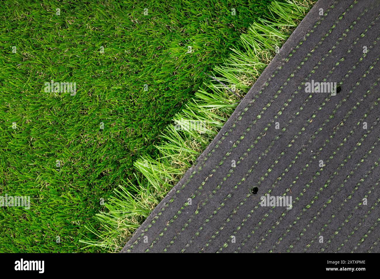 Artificial Turf Installation with Exposed Backing Stock Photo - Alamy