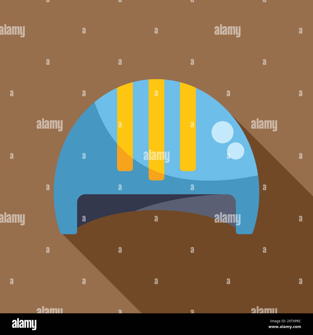 Blue and yellow hard hat, essential safety equipment for construction ...