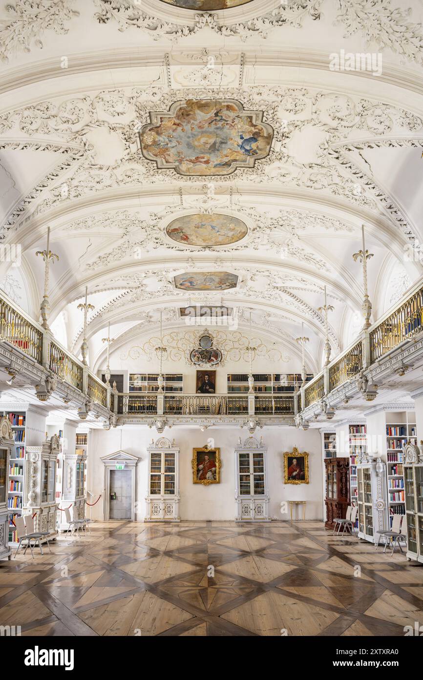 Richly decorated library in Baroque style, Salem Castle, former ...