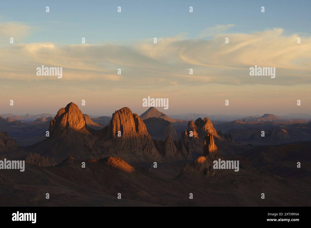 Desert landscape, Tin Akascheker, Algeria, rock formations, Algeria ...