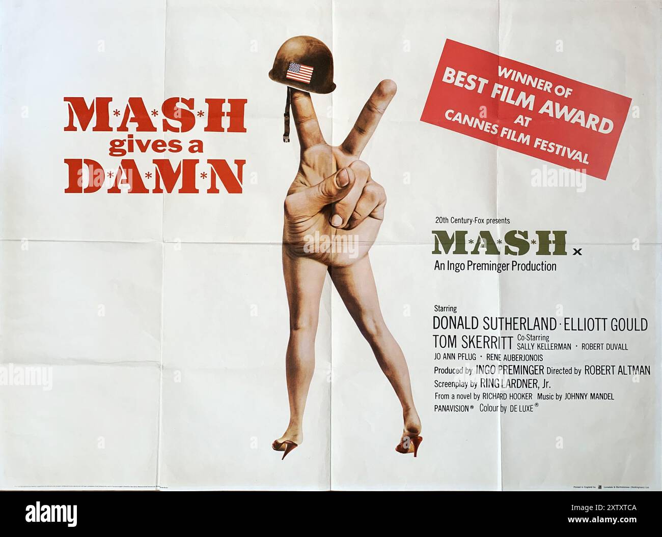 British Quad Poster for DONALD SUTHERLAND ELLIOTT GOULD TOM SKERRITT SALLY KELLERMAN and ROBERT ...