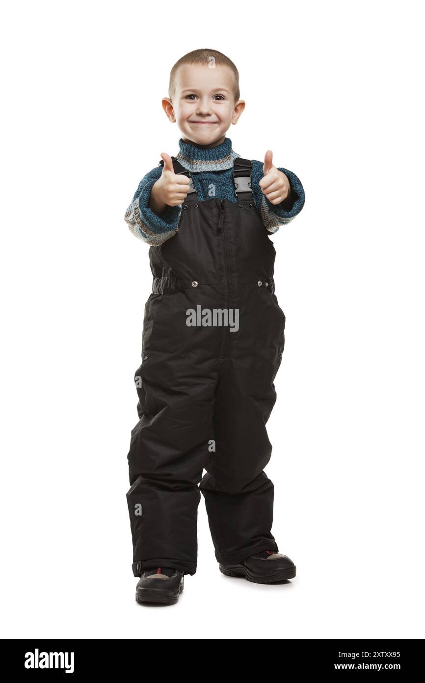 Little smiling child boy hands gesturing thumb up success sign Stock ...