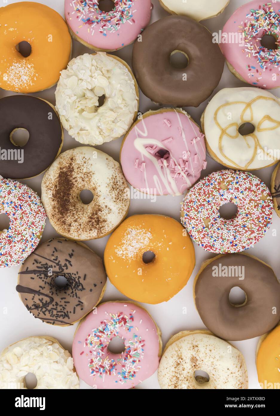 Some fresh made Donuts (view from above, close-up shot Stock Photo - Alamy