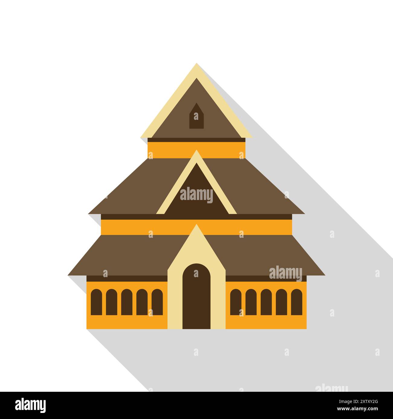 Colorful vector illustration featuring the iconic architecture of a ...