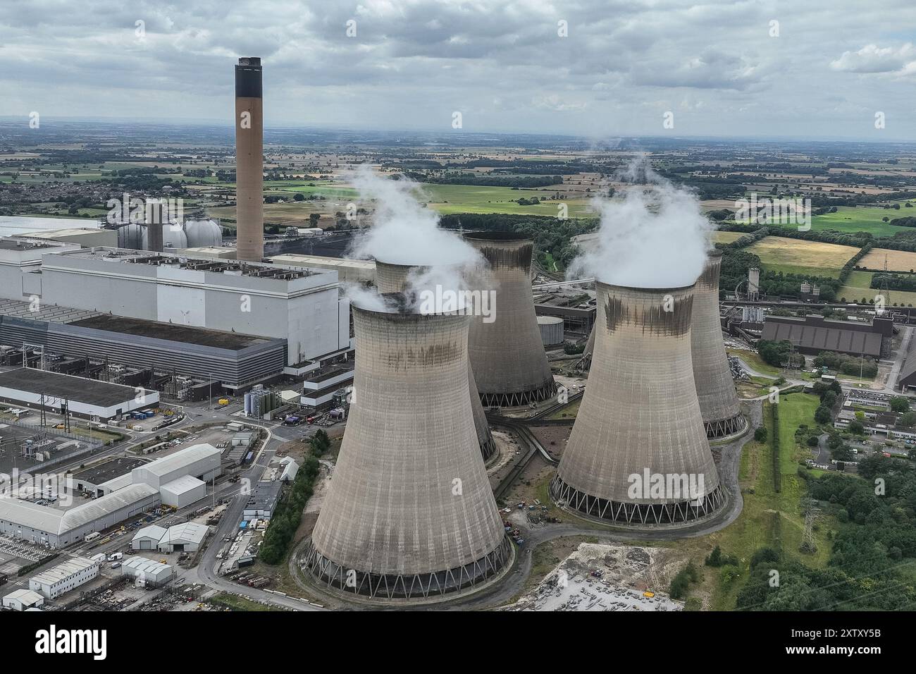 An aerial view of Drax Power Station. Drax Power Station is responsible ...
