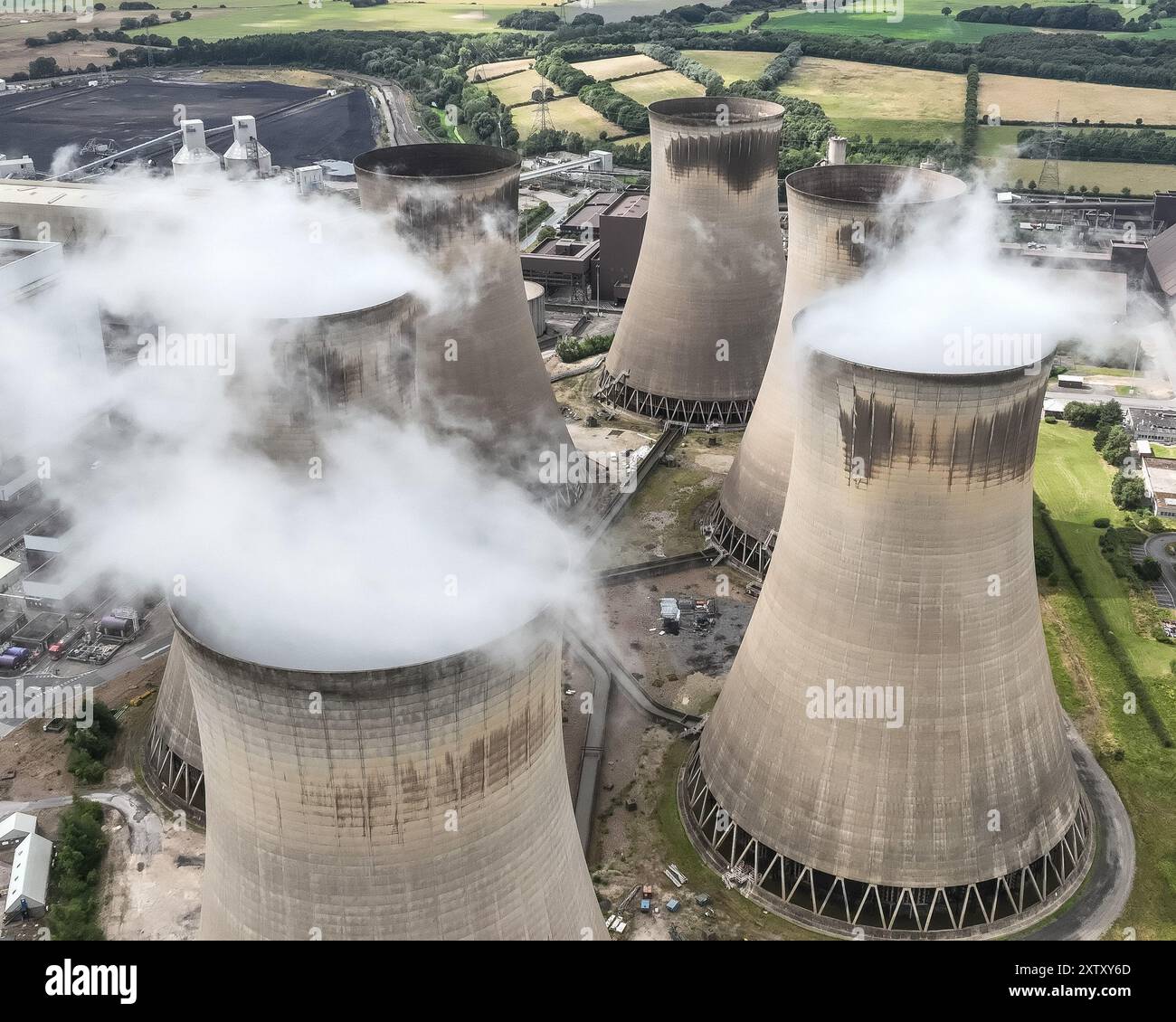 An aerial view of Drax Power Station. Drax Power Station is responsible ...