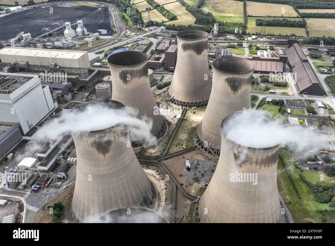 An aerial view of Drax Power Station. Drax Power Station is responsible ...