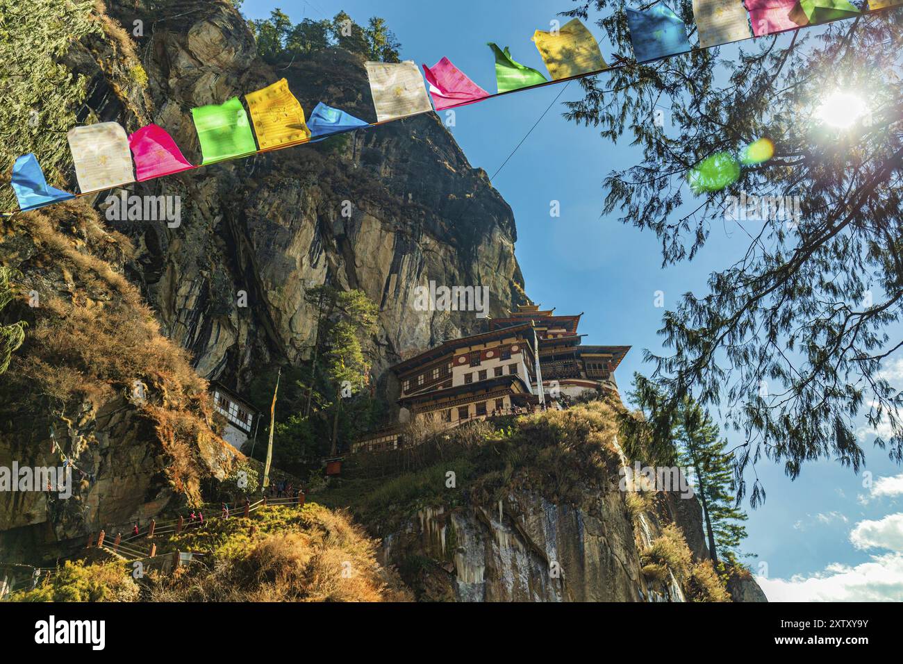 View of Taktshang Monastery on the mountain in Paro, Bhutan, Asia Stock ...