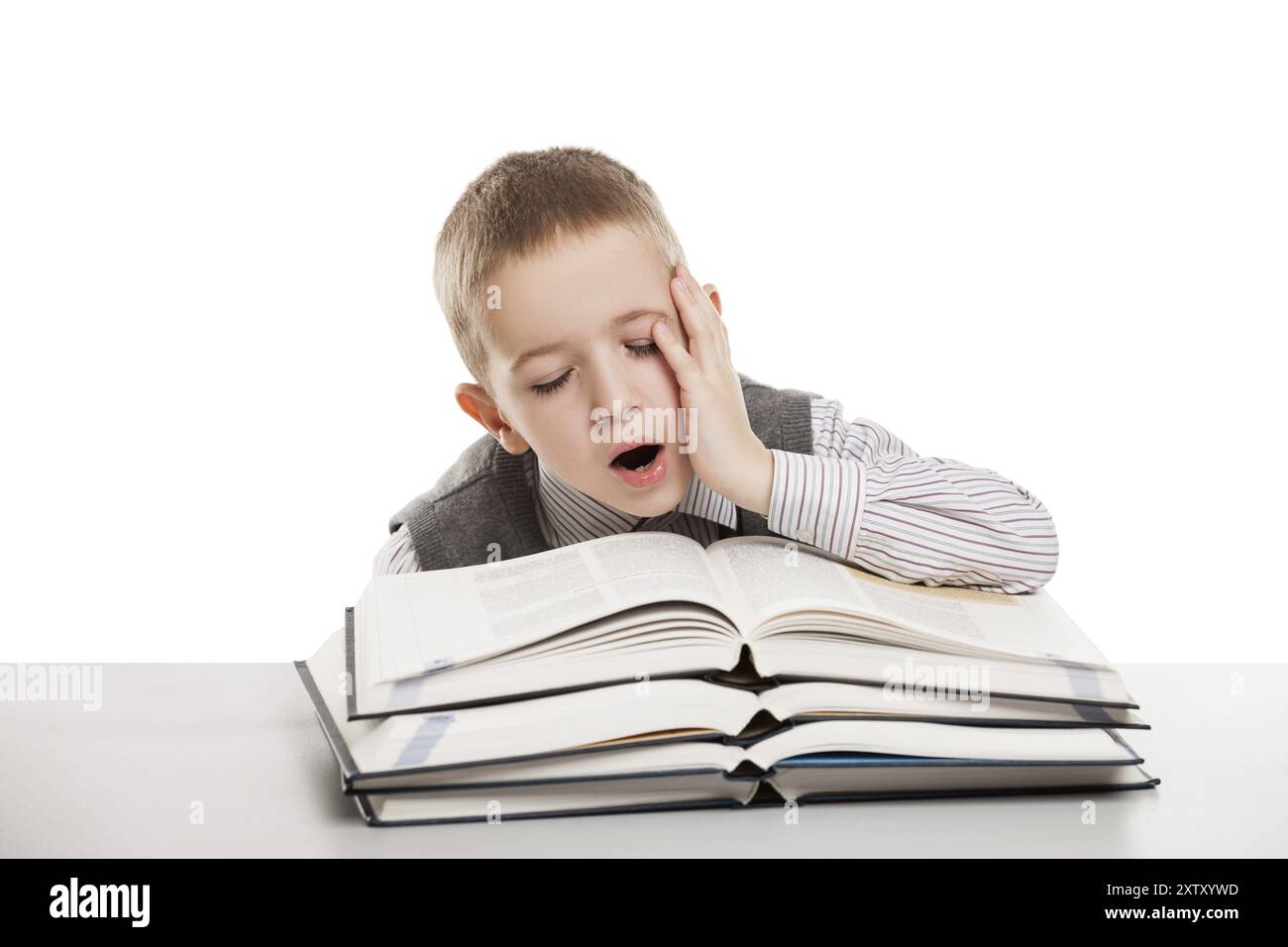 Child yawning school hi-res stock photography and images - Alamy