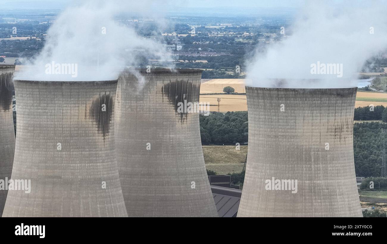 An aerial view of Drax Power Station. Drax Power Station is responsible ...