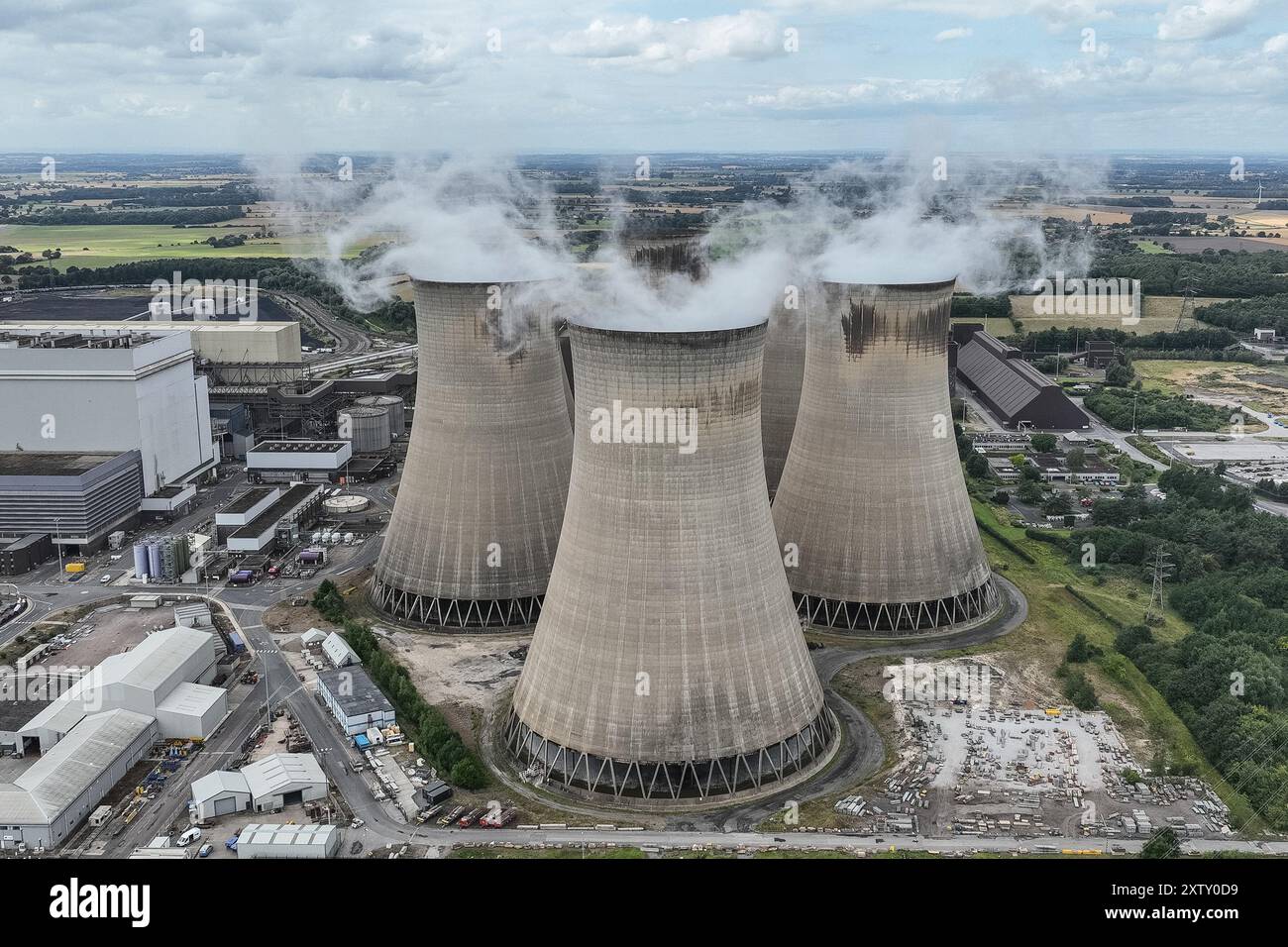 An aerial view of Drax Power Station. Drax Power Station is responsible ...