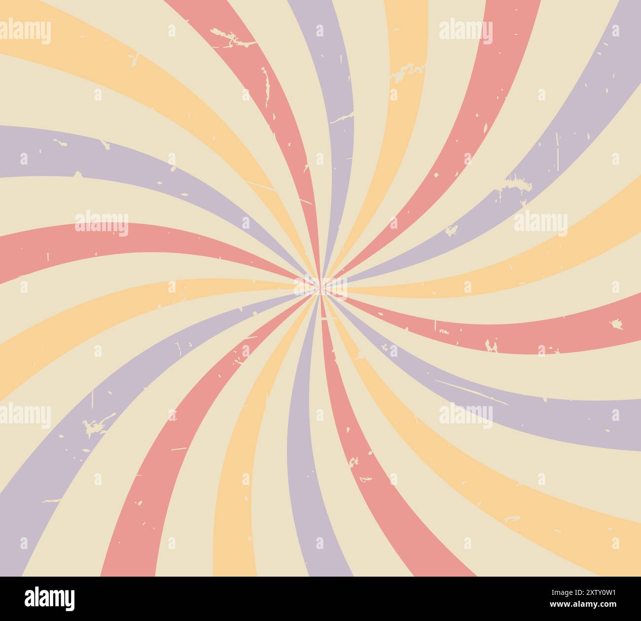 Groovy hippie retro style background with pastel colored twisted waves ...