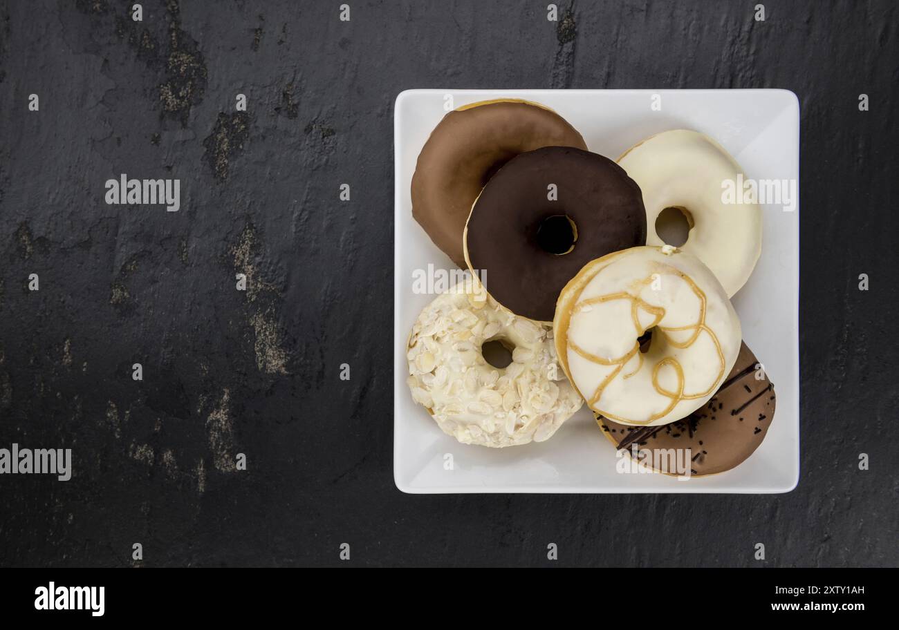 Top view tasty donuts hi-res stock photography and images - Alamy