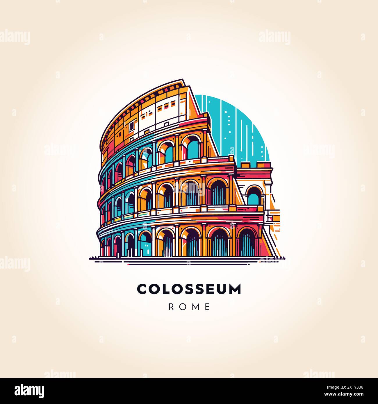 Colosseum iconic architecture Stock Vector Images - Alamy