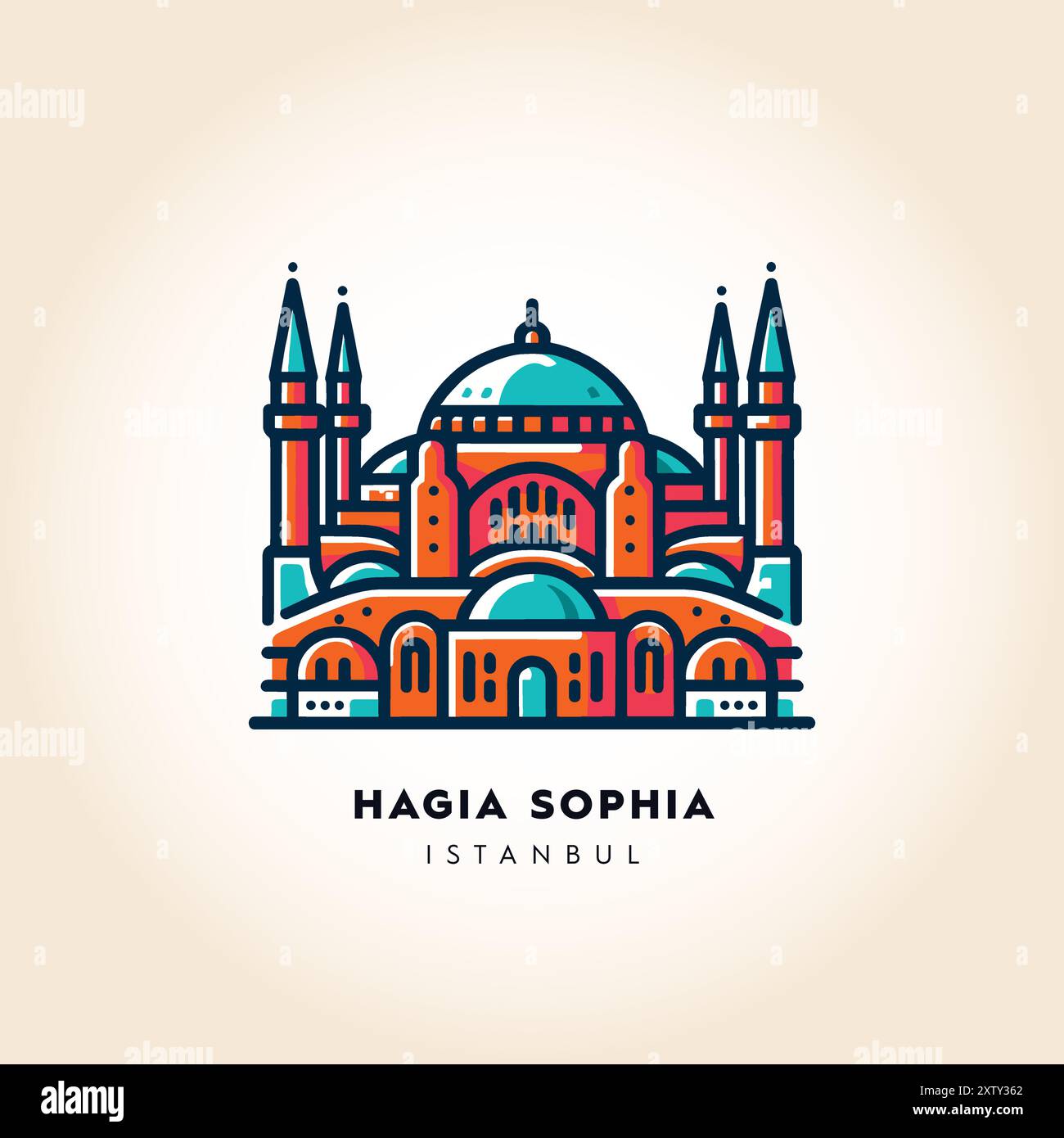 vector logo illustration of Hagia Sophia Stock Vector Image & Art - Alamy