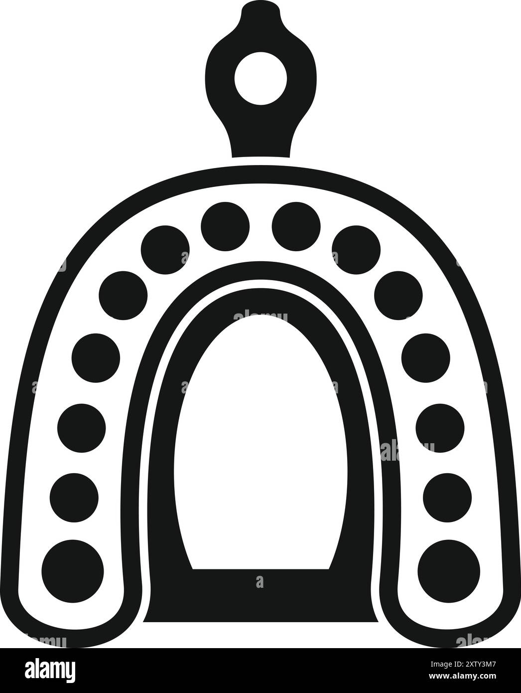 Dental impression tray icon in simple style on a white background Stock ...