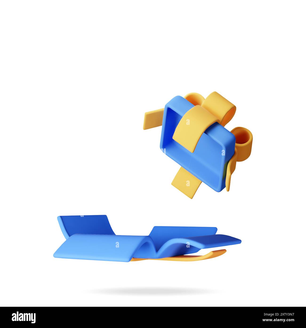 Open blue round gift Cut Out Stock Images & Pictures - Alamy