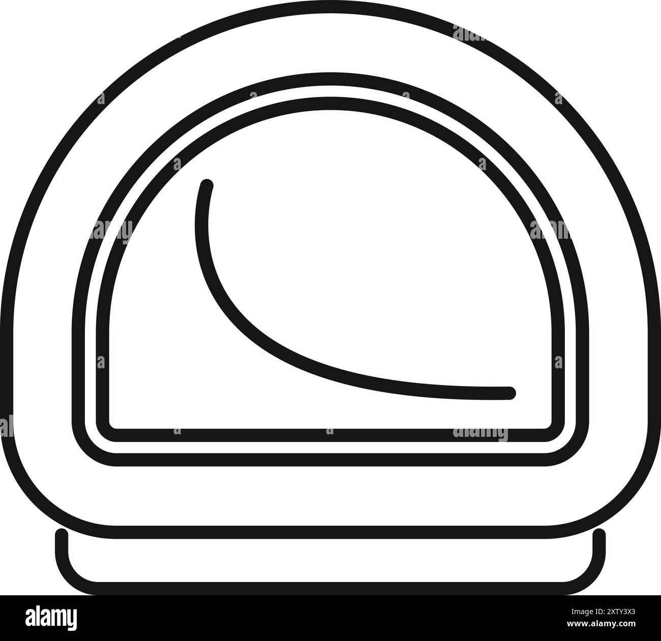 Tonometer showing decreasing eye pressure icon, thin line style Stock ...
