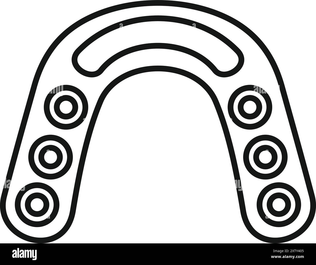 Dental retainer showing attachment points for teeth straightening Stock ...