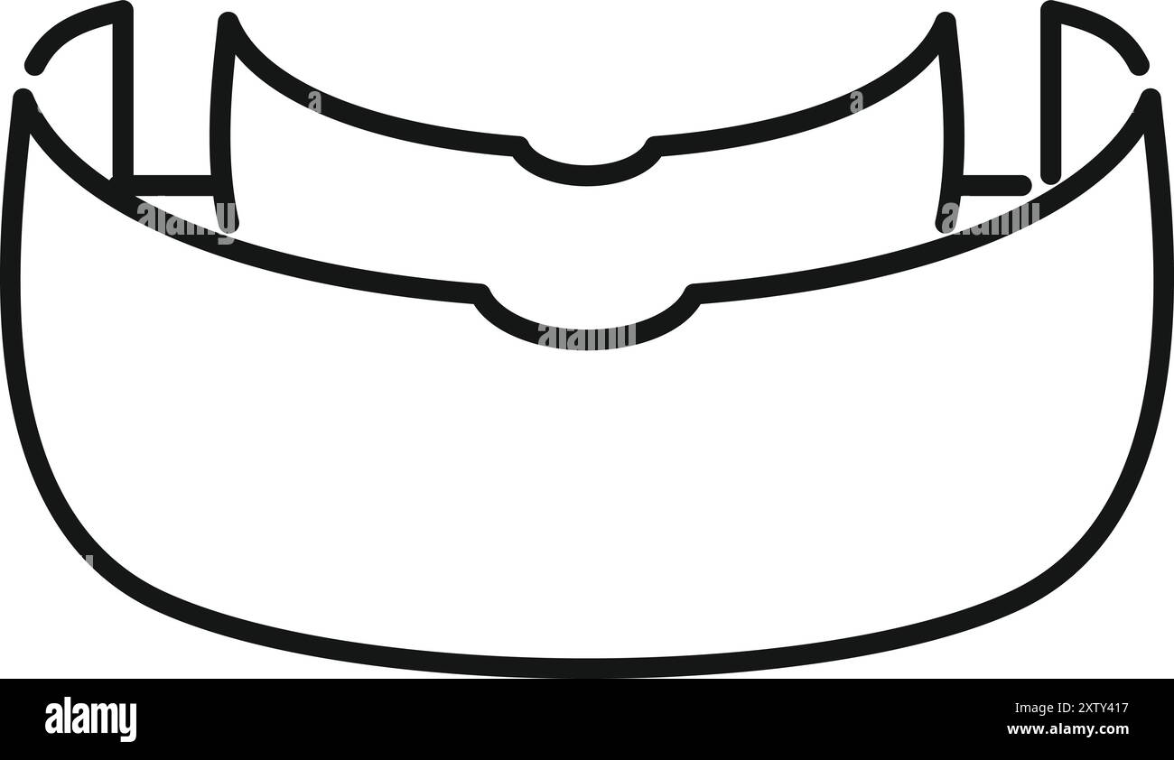 Vampire bite mouth with fangs showing line icon, teeth concept Stock ...