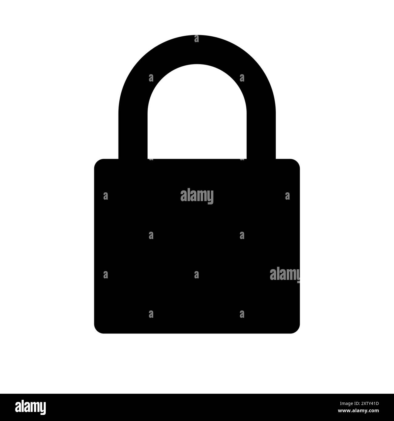 Vector flat lock silhouette isolated on white background Stock Vector ...