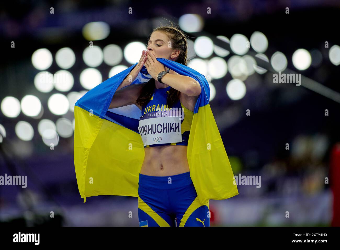 PARIS, FRANCE - 4 AUGUST, 2024: MAHUCHIKH Yaroslava, Women's High Jump ...