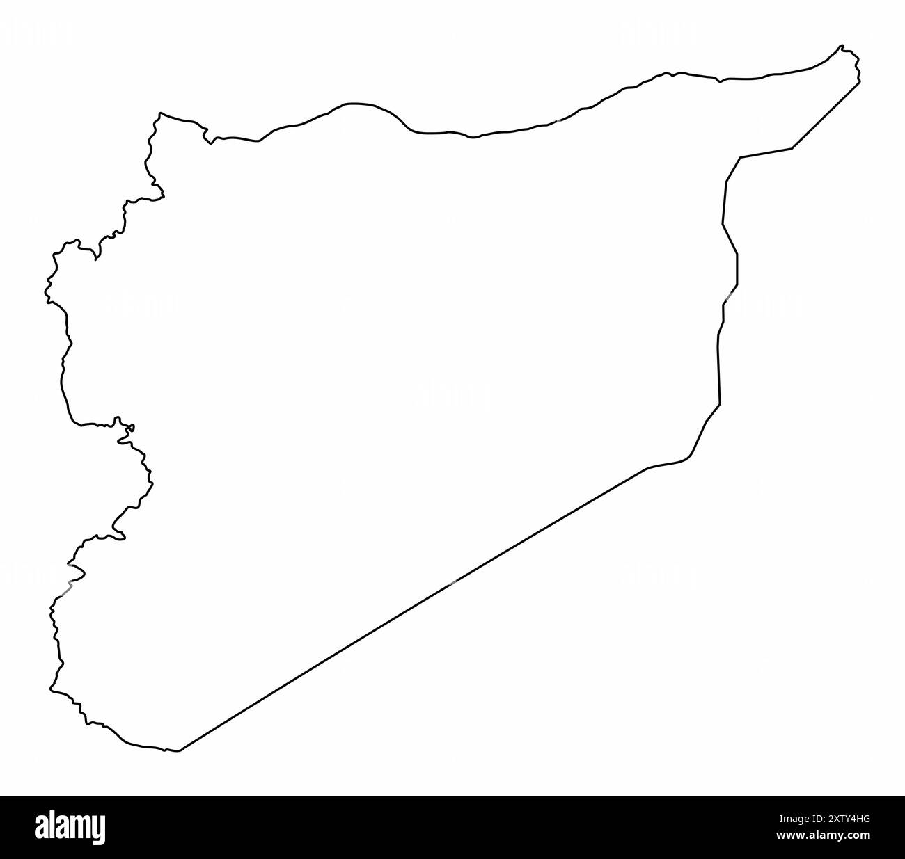 Syria outline map isolated on white background Stock Vector Image & Art ...