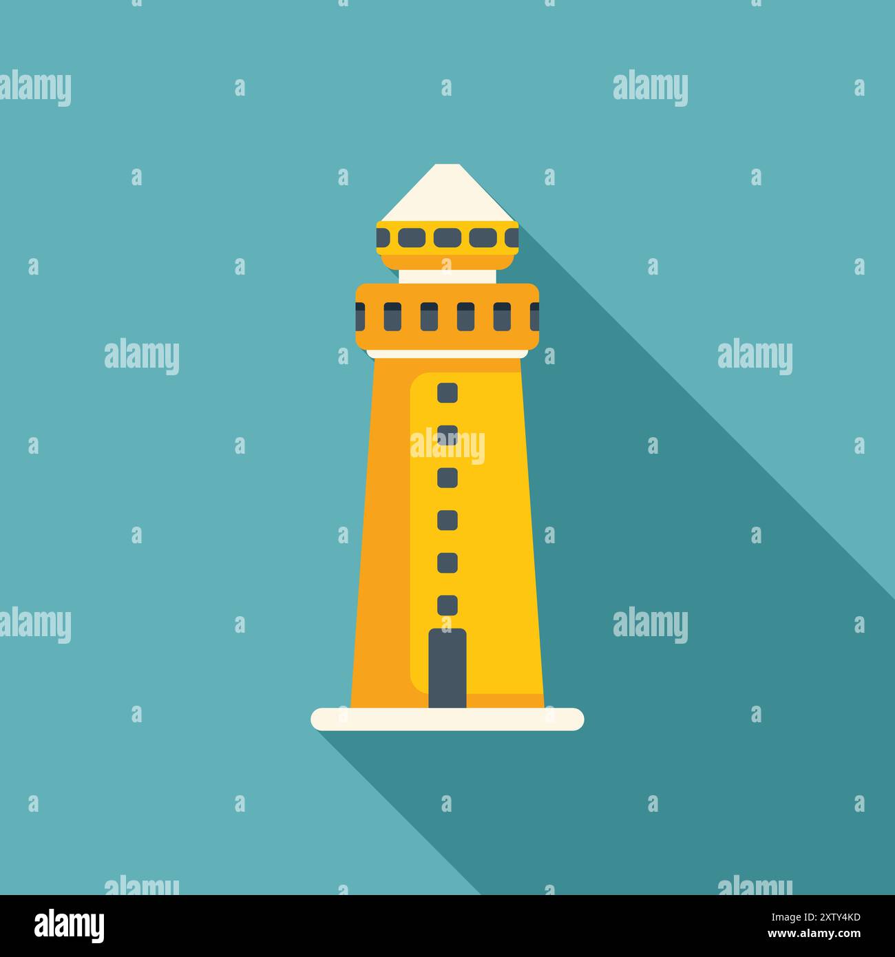 Minimalist vector illustration of a lighthouse casting a beam of light ...