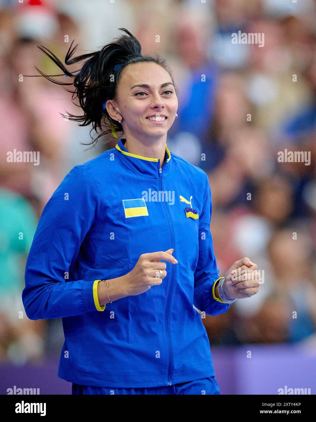 PARIS, FRANCE - 4 AUGUST, 2024: GERASHCHENKO Iryna, Women's High Jump ...