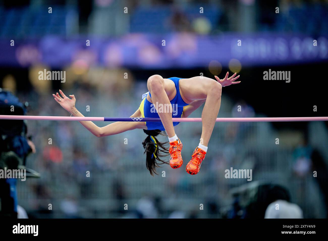 PARIS, FRANCE - 4 AUGUST, 2024: GERASHCHENKO Iryna, Women's High Jump ...