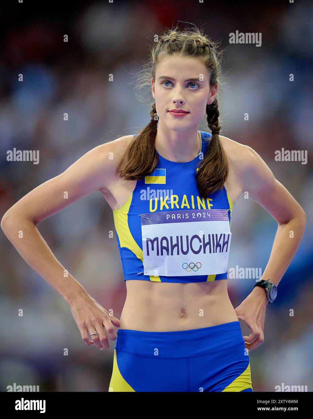 PARIS, FRANCE - 4 AUGUST, 2024: MAHUCHIKH Yaroslava, Women's High Jump ...
