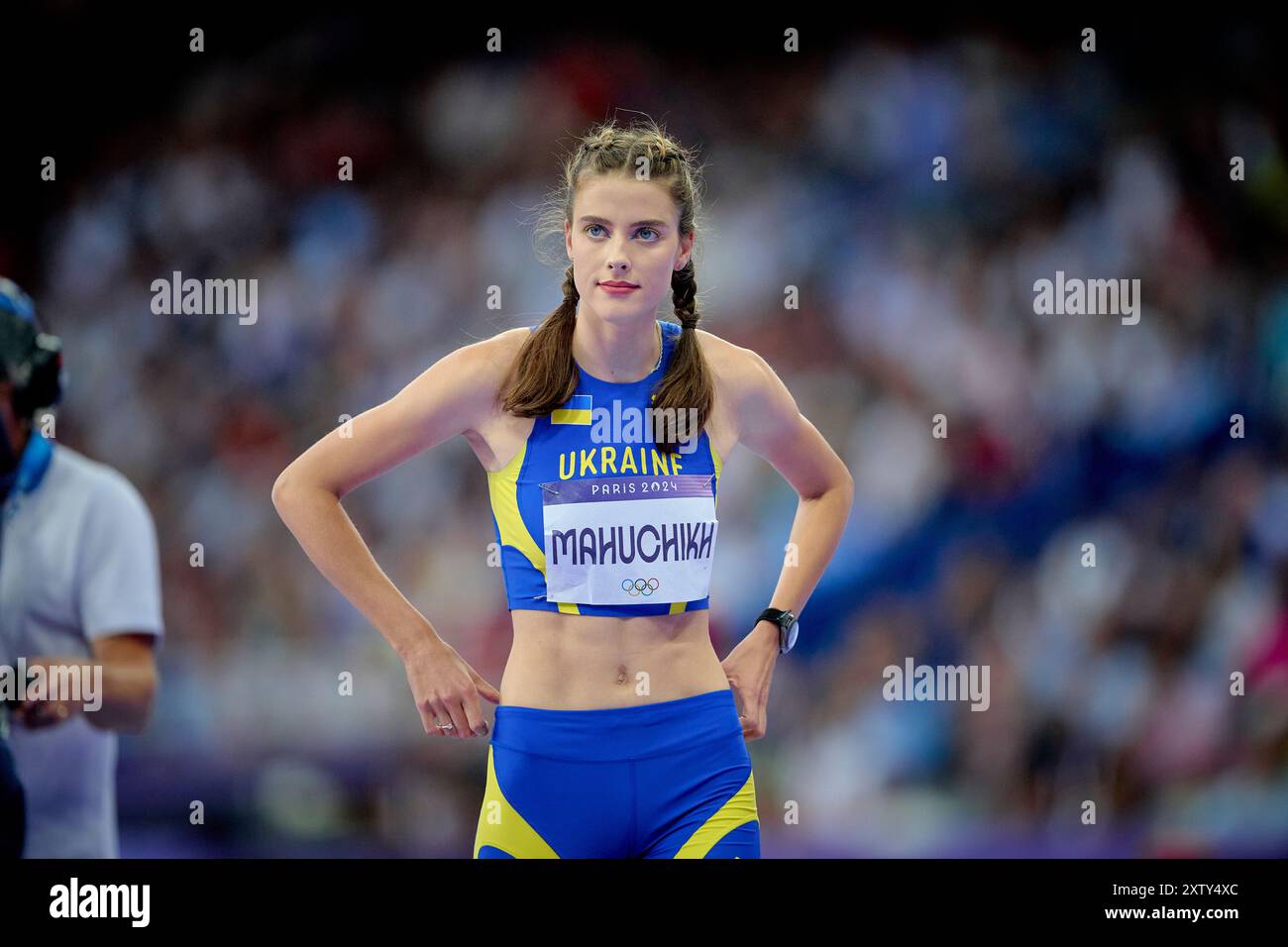 PARIS, FRANCE - 4 AUGUST, 2024: MAHUCHIKH Yaroslava, Women's High Jump ...
