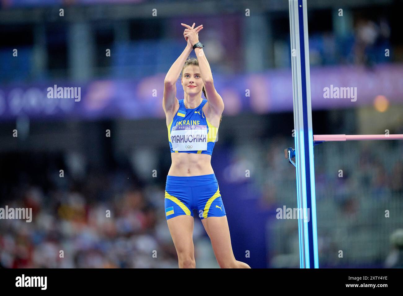 PARIS, FRANCE - 4 AUGUST, 2024: MAHUCHIKH Yaroslava, Women's High Jump ...