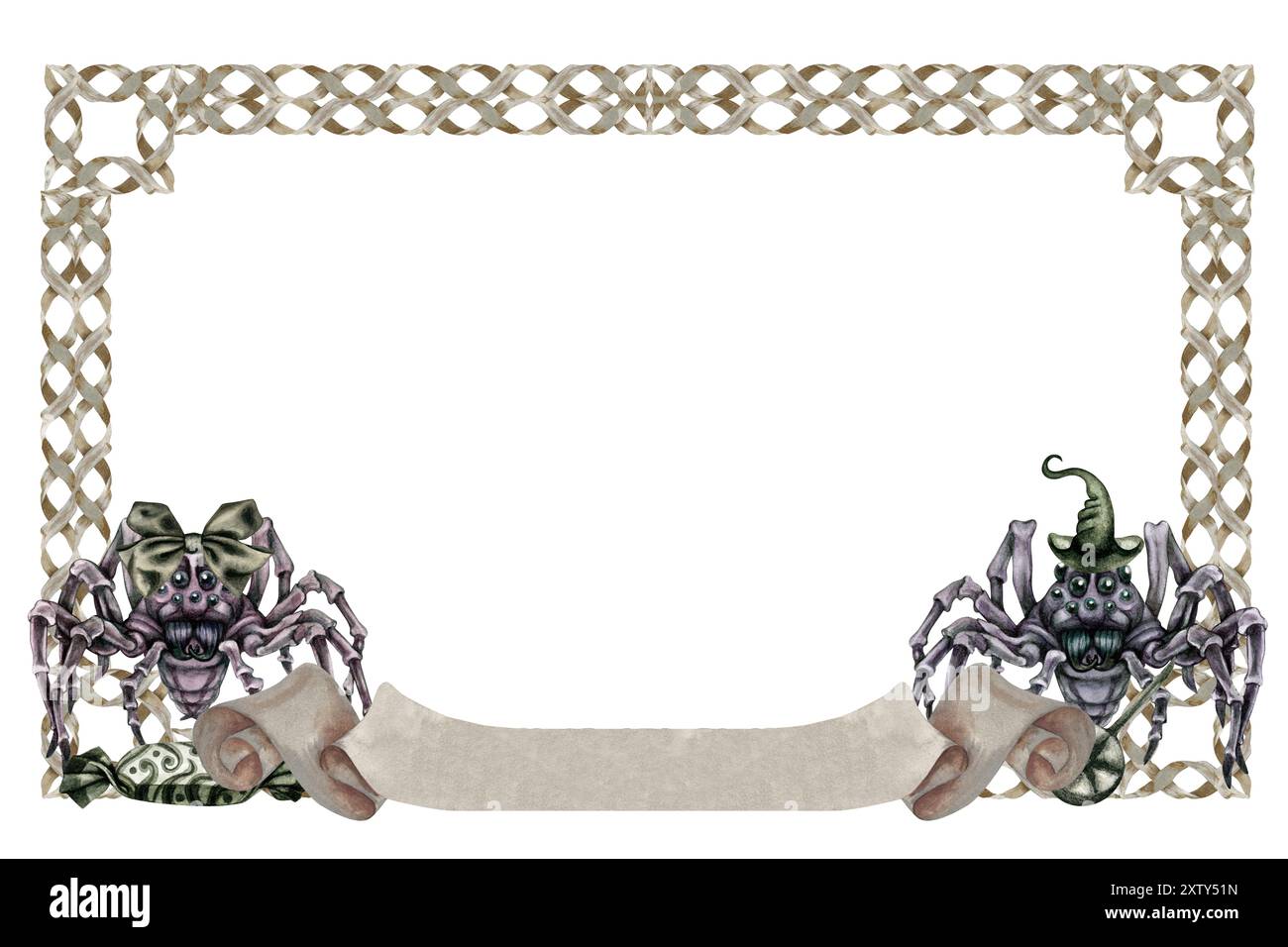 Witch scroll on brown hi-res stock photography and images - Alamy