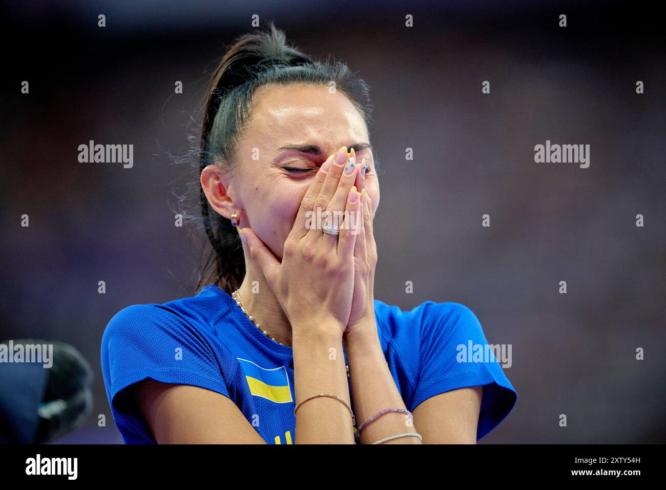 PARIS, FRANCE - 4 AUGUST, 2024: GERASHCHENKO Iryna, Women's High Jump ...