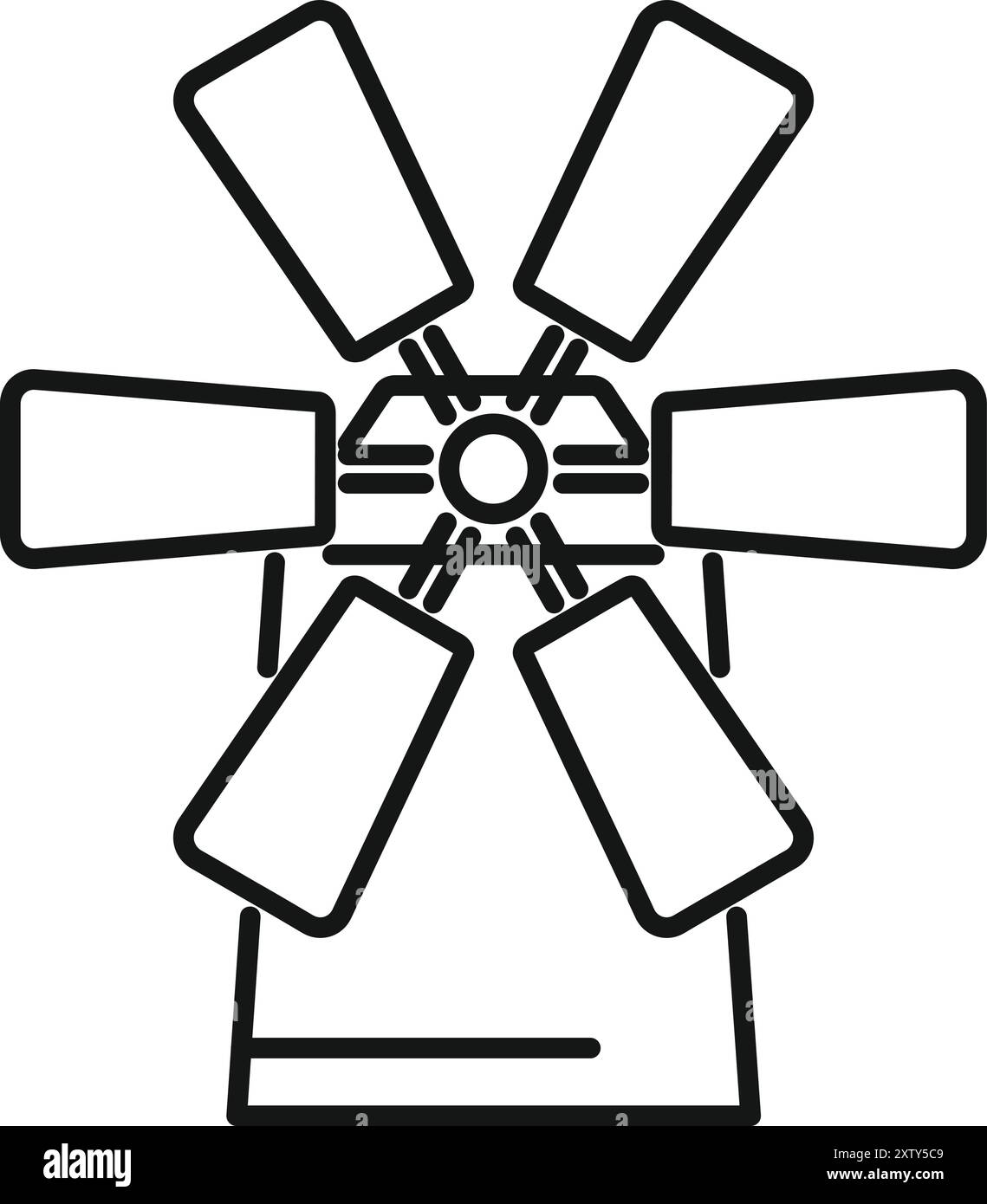 Six blade windmill Stock Vector Images - Alamy