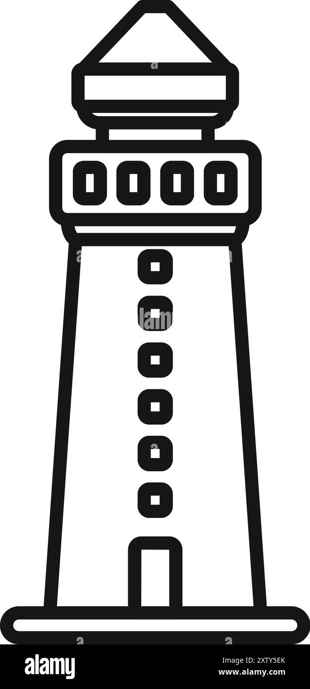 Tall, cylindrical structure with a powerful light source at the top ...