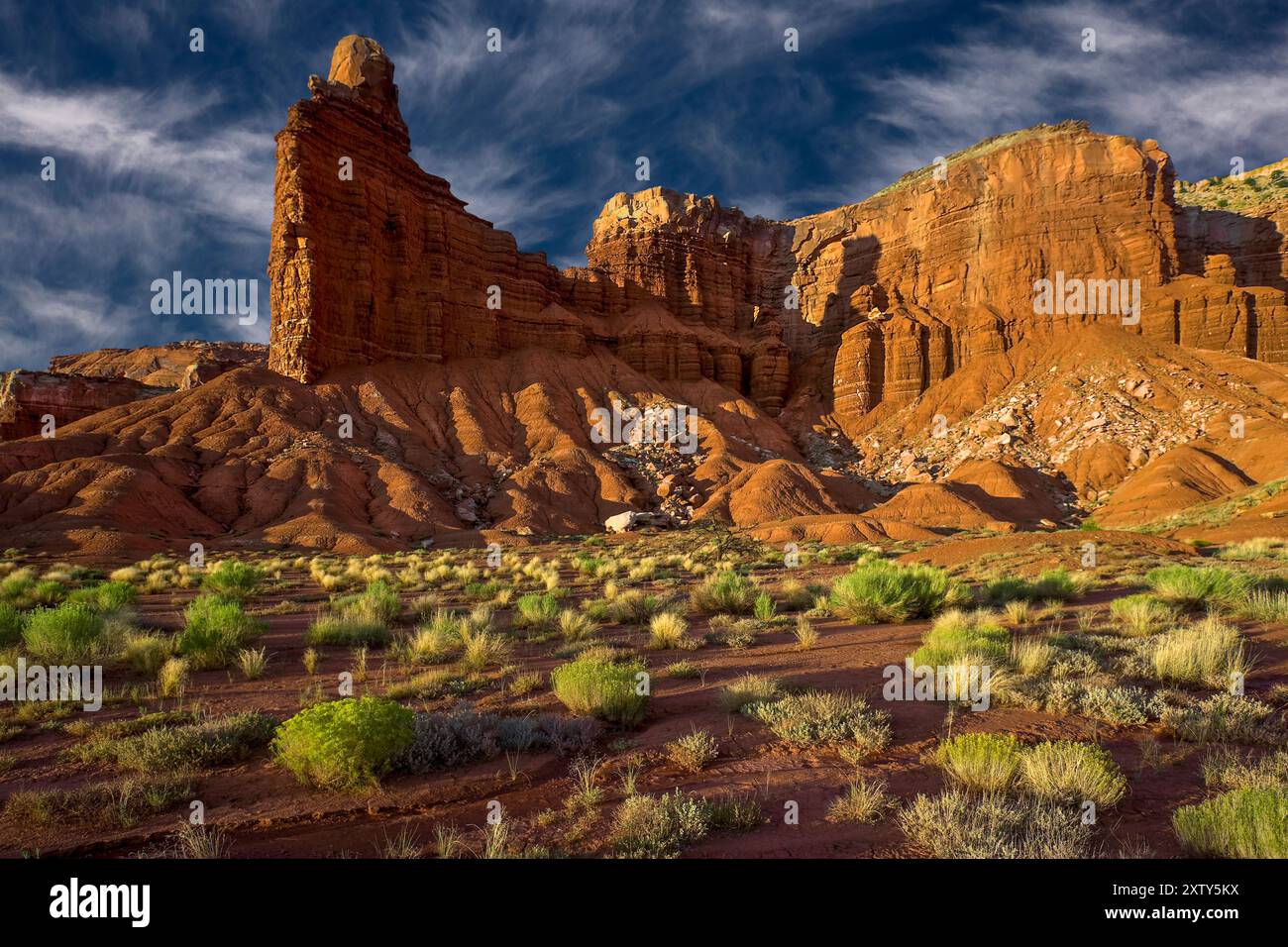 Chimney Rock - Capitol Reef National Park - Utah Stock Photo - Alamy